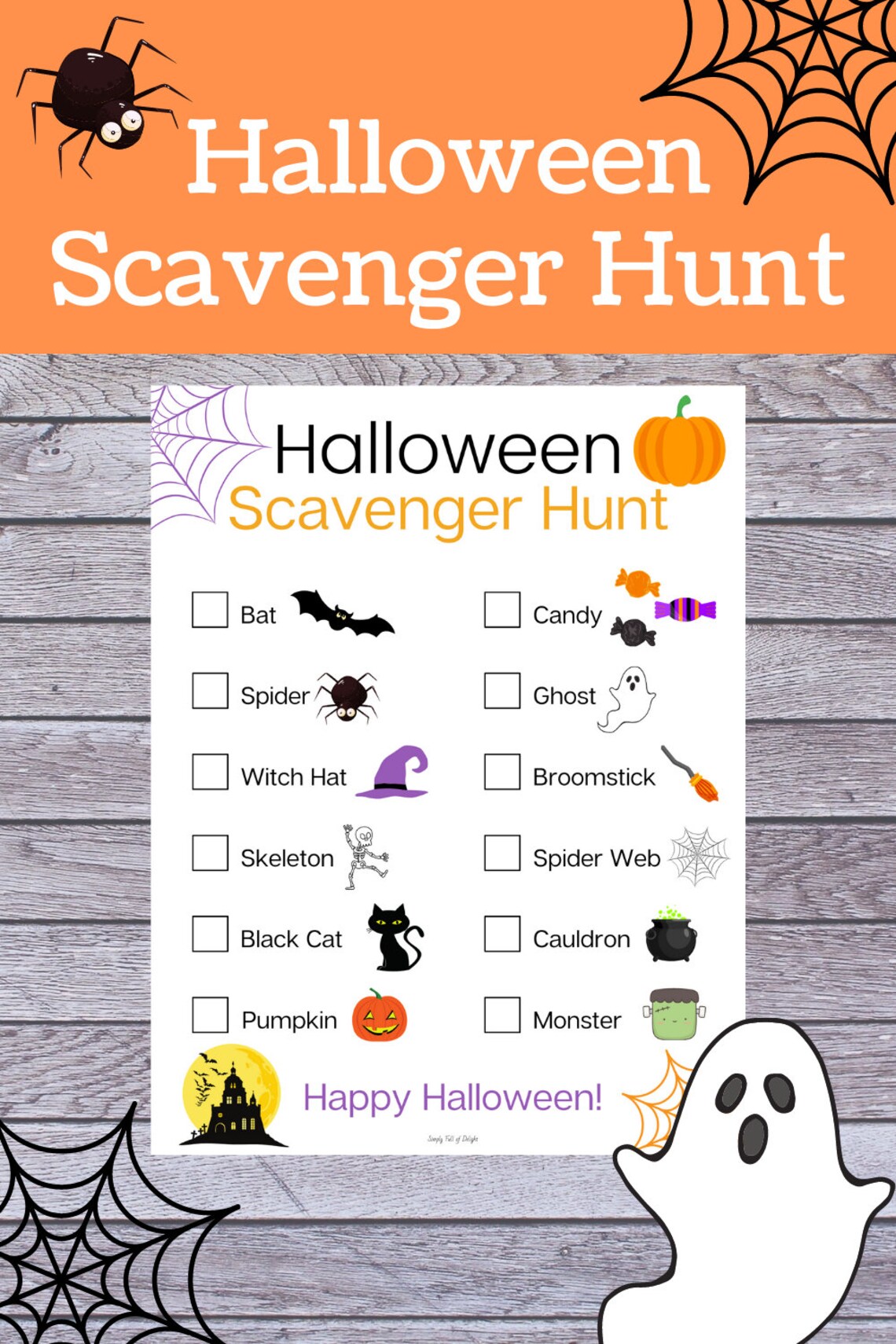 Halloween Scavenger Hunt, Fall Scavenger Hunt, Printable for Kids ...