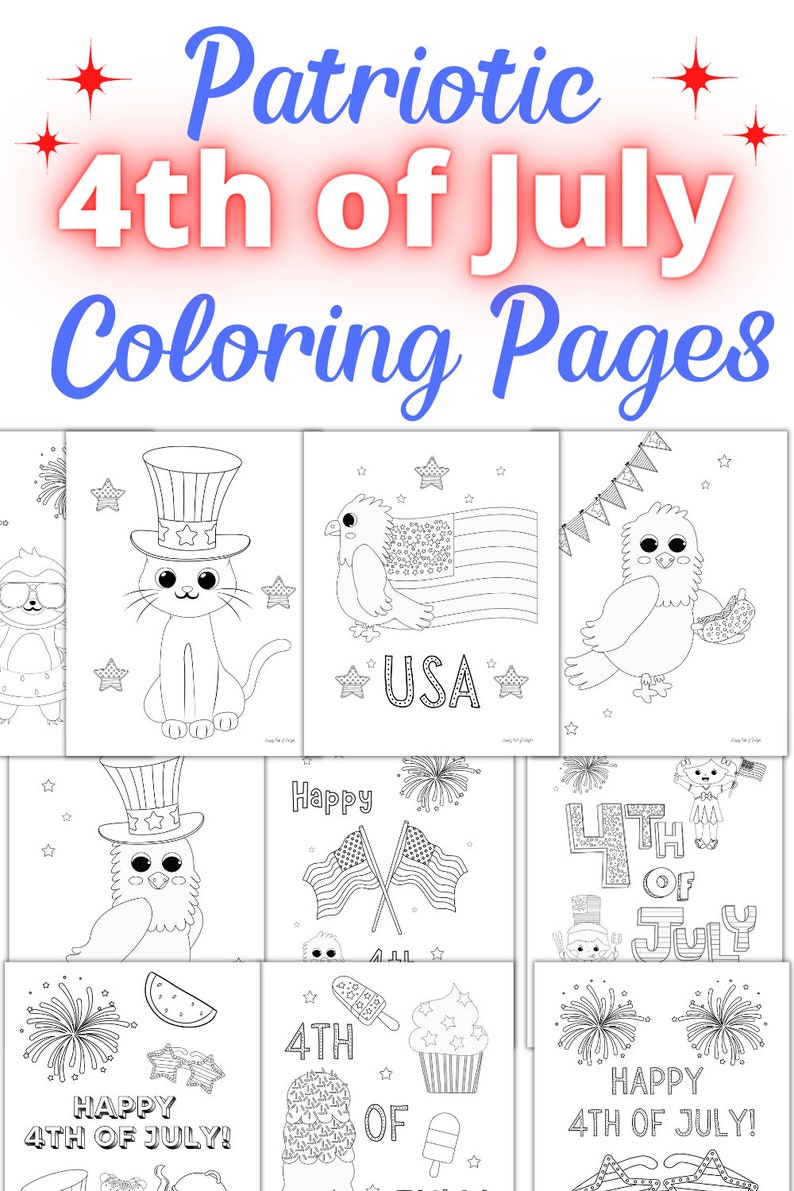 4th of July Coloring Pages for Kids, July 4 Coloring Sheets ...
