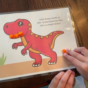 7 Dinosaur Play Dough Mats, Printable Dinosaurs Play Dough Mat, Dino ...