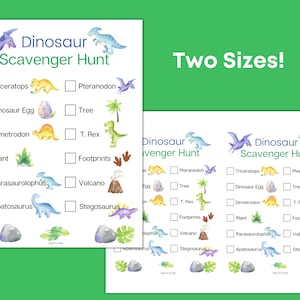 Dinosaur Scavenger Hunt, Dinosaur Treasure Hunt, Printable for Kids ...
