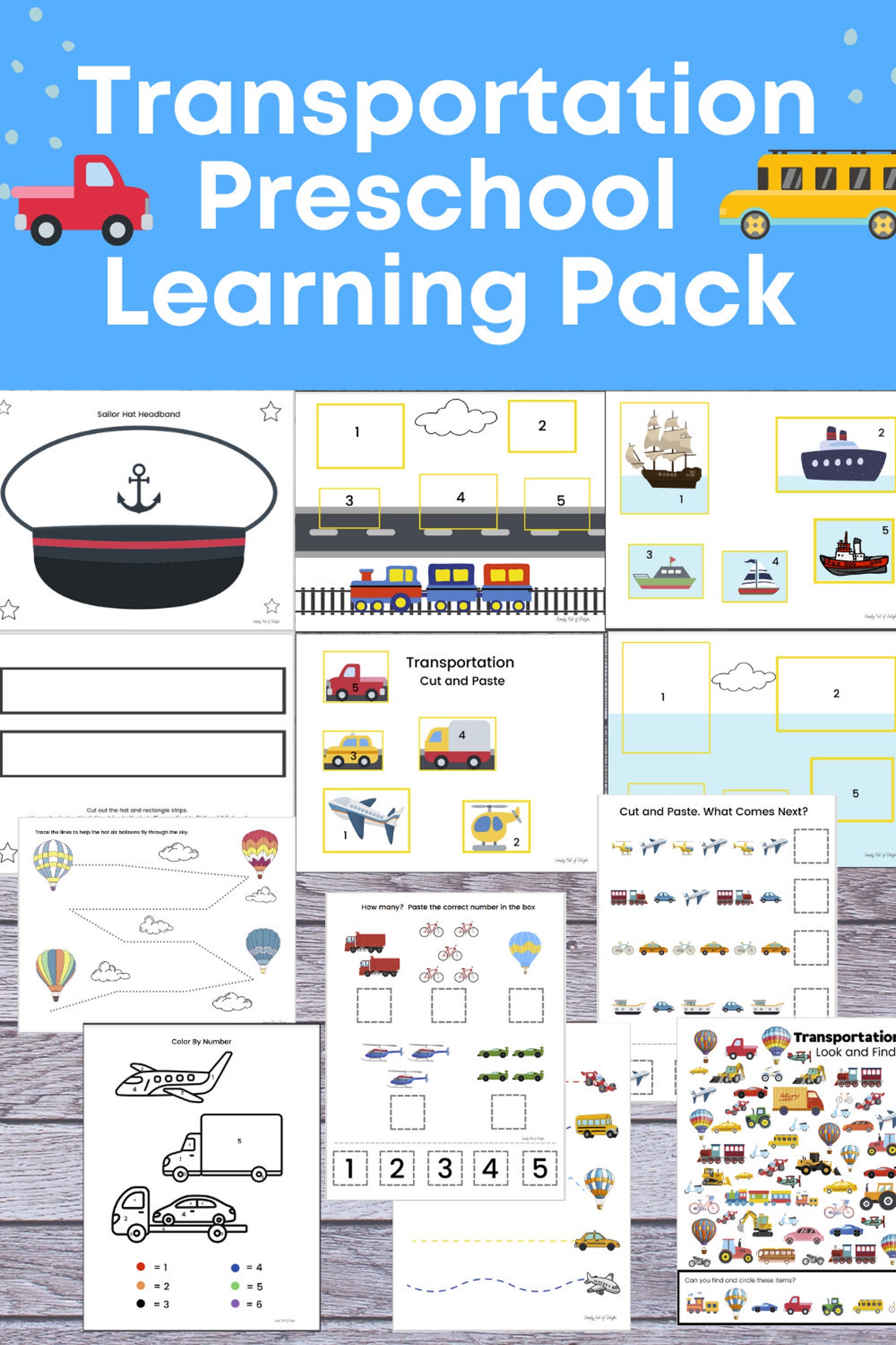 Transportation Preschool Activities, Transportation Printables ...