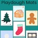 7 Christmas Playdough Mats, Printable Play Doh Mats, Christmas Play ...