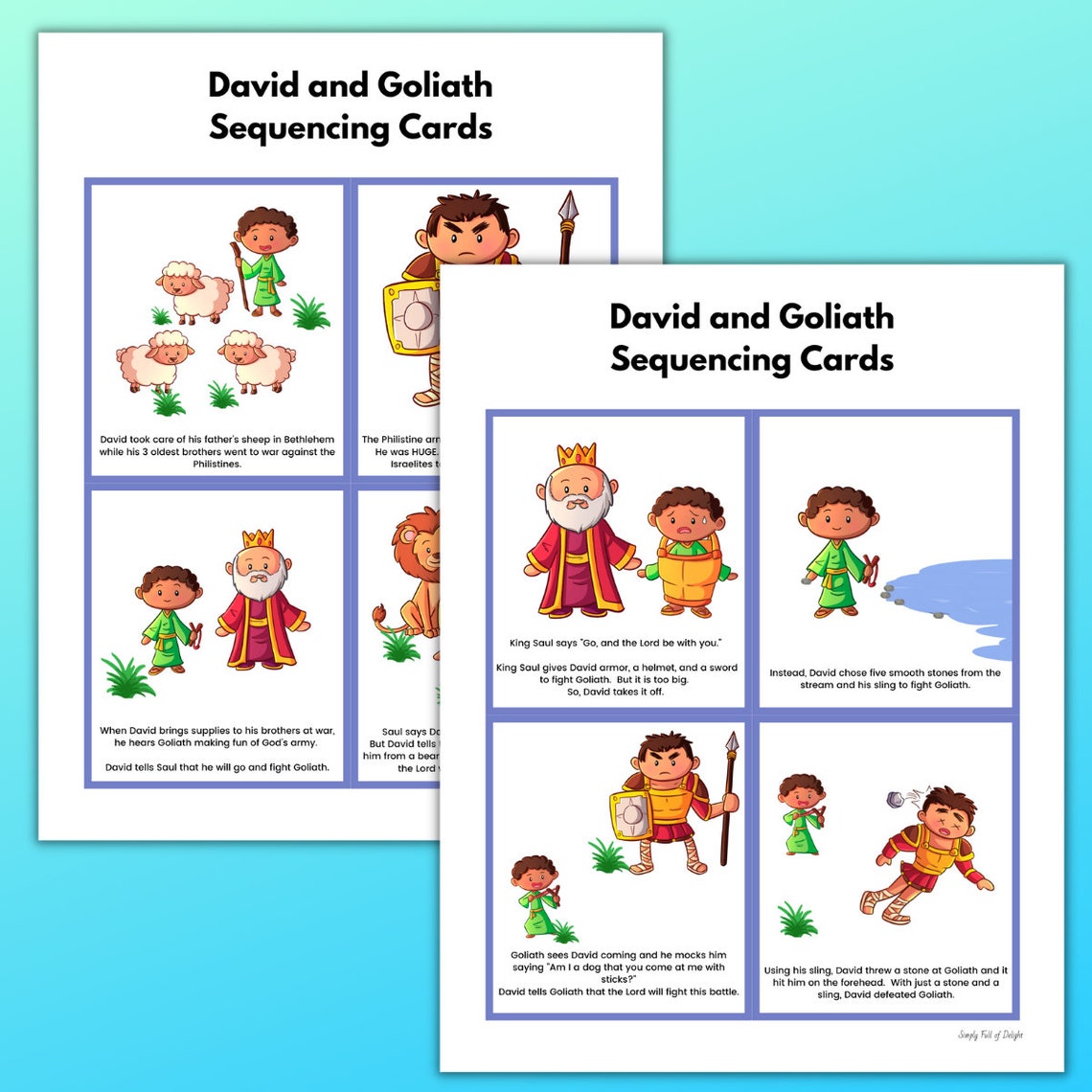 David and Goliath Sunday School Lesson, David and Goliath Worksheet ...