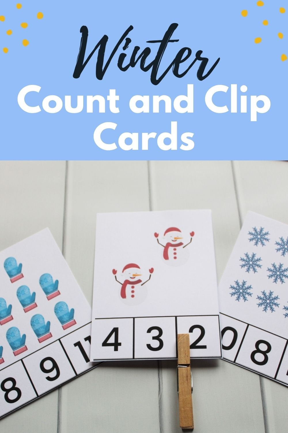 Winter Count Clip Cards, Montessori Math Printable, Homeschooling ...