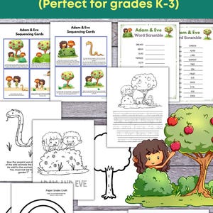 Adam & Eve Bible Story, Adam and Eve Activities, Adam and Eve Craft ...
