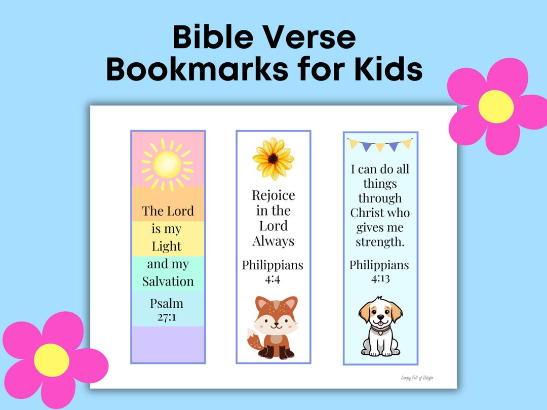 Bible Verse Bookmark Printable, Christian Printable, Bible Verse ...