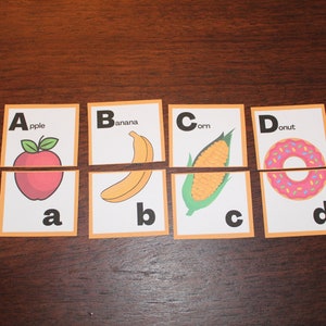 ABC Matching Game, Uppercase Lowercase, Alphabet Flash Cards, Preschool ...
