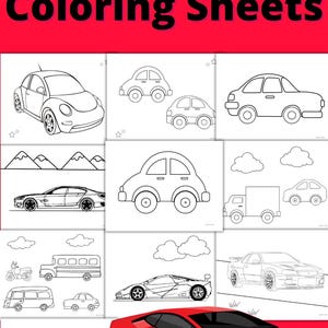Car Coloring Pages for Kids, Car Coloring Sheets, Car Coloring for Kids ...