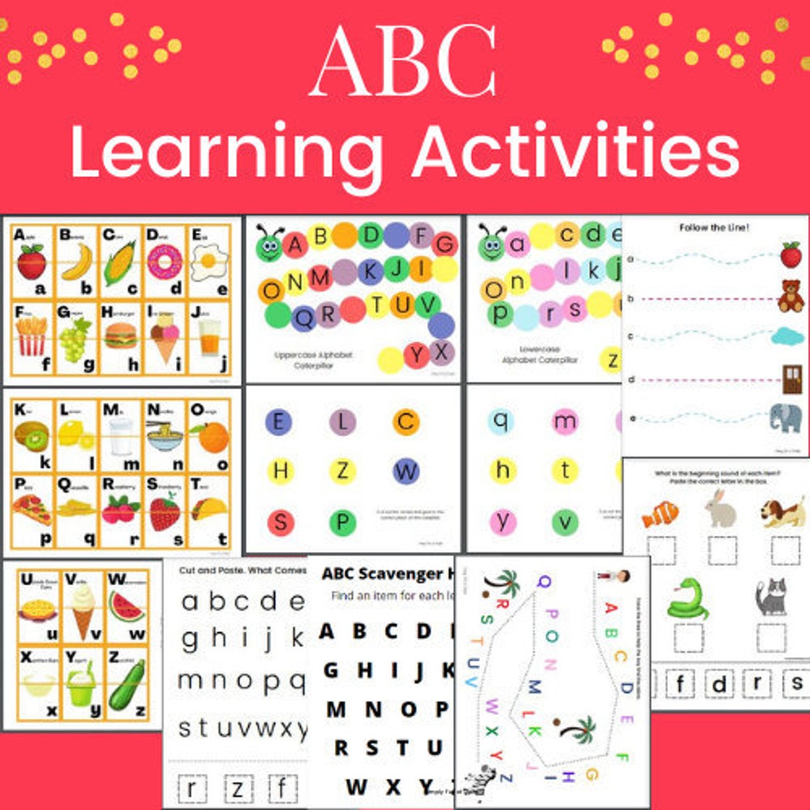 ABC Preschool Activities, Teaching Alphabet, Uppercase Lowercase ...