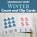 Winter Count Clip Cards, Montessori Math Printable, Homeschooling ...
