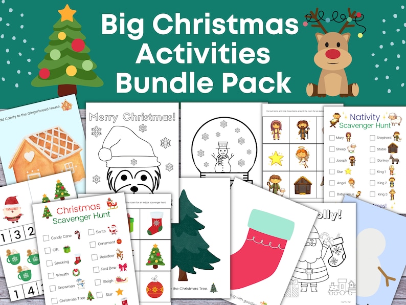 Christmas Bundle Preschool Printables, Christmas Preschool Activities ...