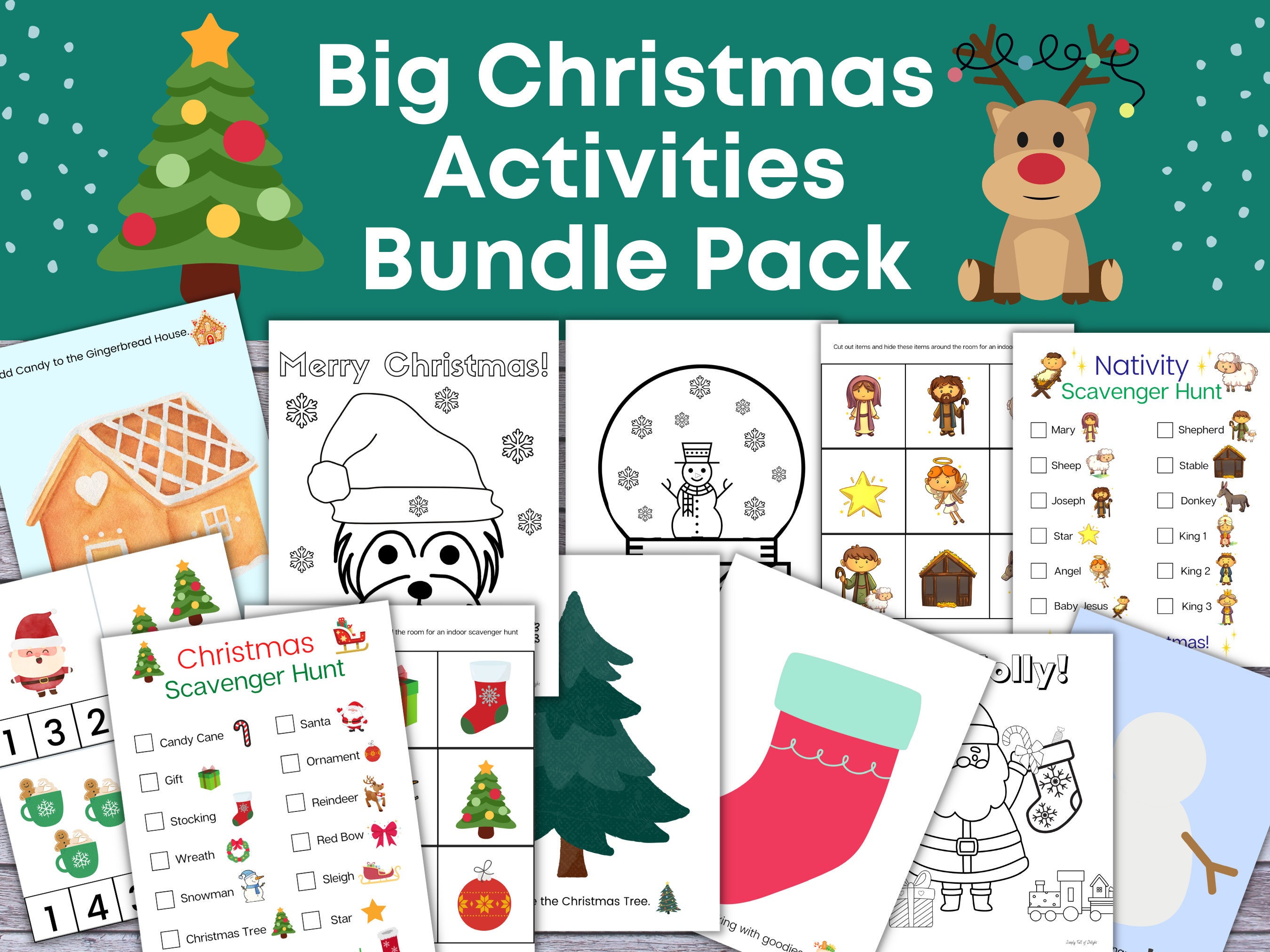 Christmas Bundle Preschool Printables, Christmas Preschool Activities ...