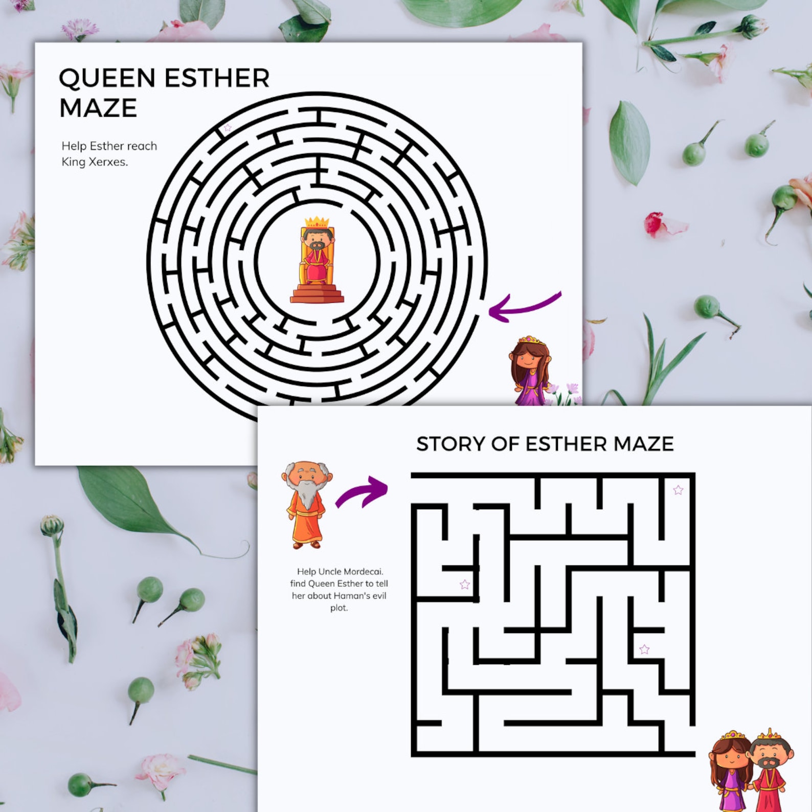 Queen Esther Bible Story, Queen Esther Activities and Games, Queen ...