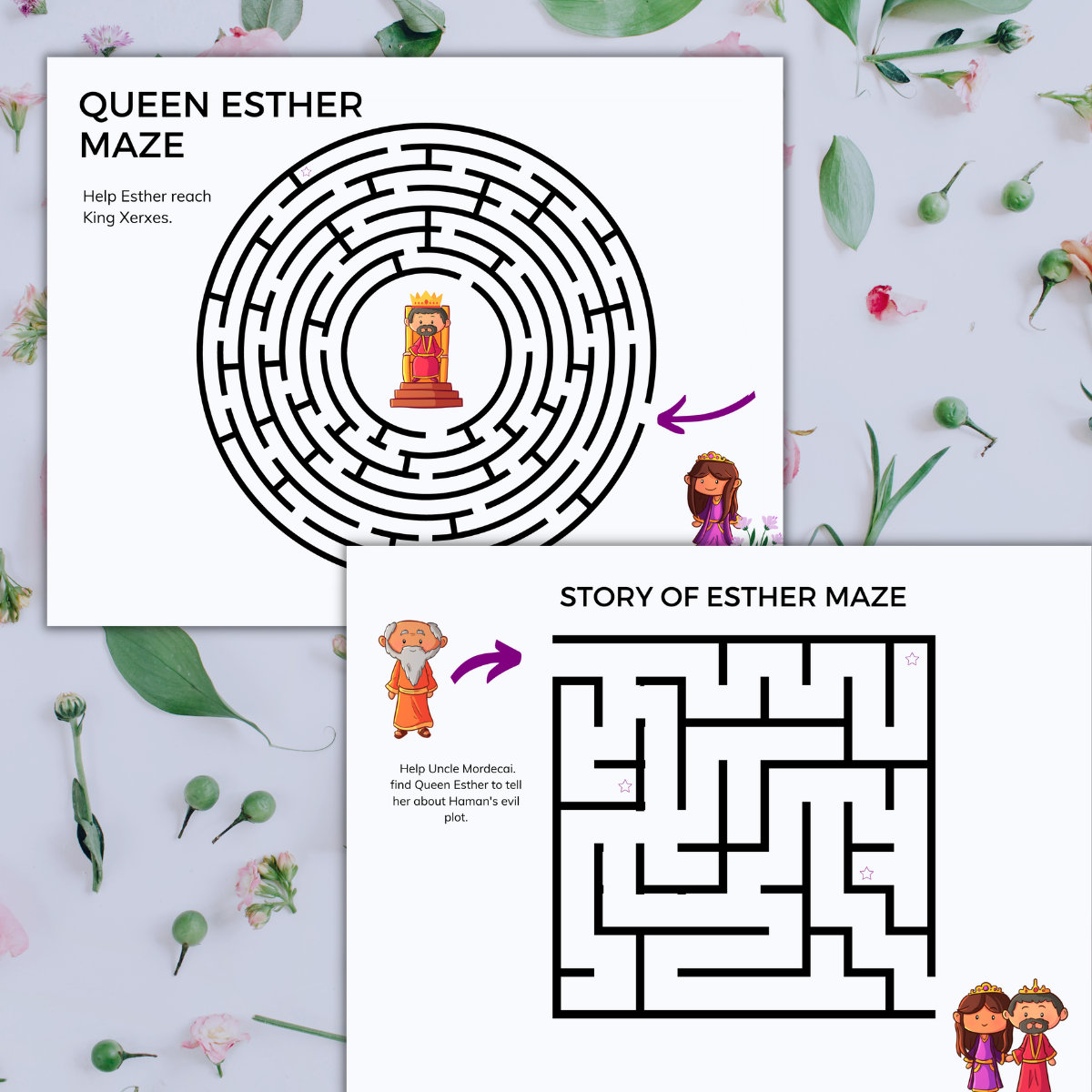 Queen Esther Bible Story, Queen Esther Activities and Games, Queen ...