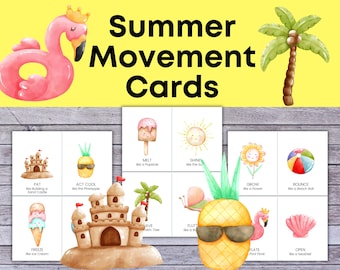 Winter Movement Cards for Kids, Preschool Gross Motor Activity ...