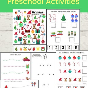 Bundle Set - Winter and Christmas Preschool Activities, Christmas ...