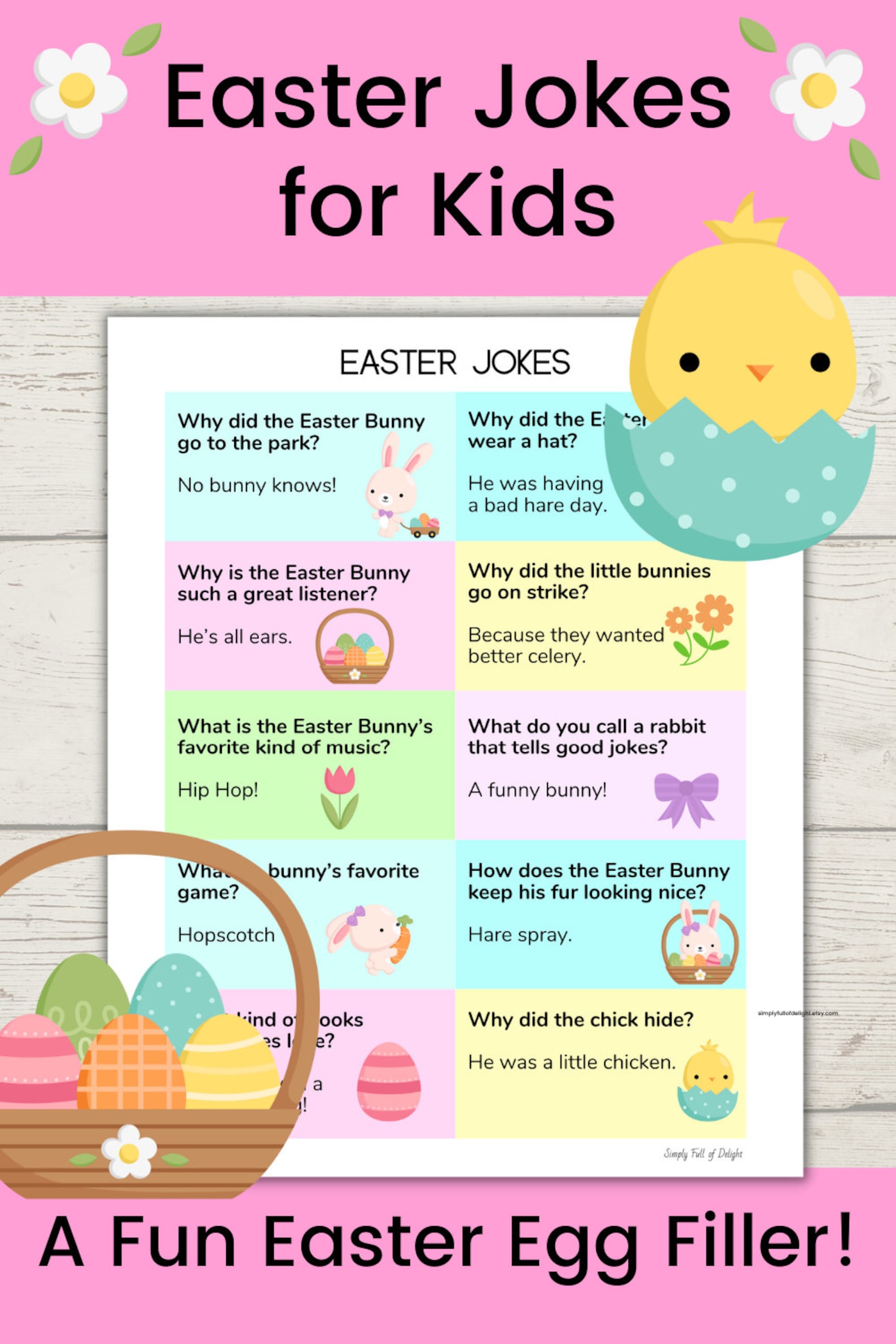 Easter Jokes for Kids, Easter Lunch Box Notes for Kids, Easter Lunchbox ...