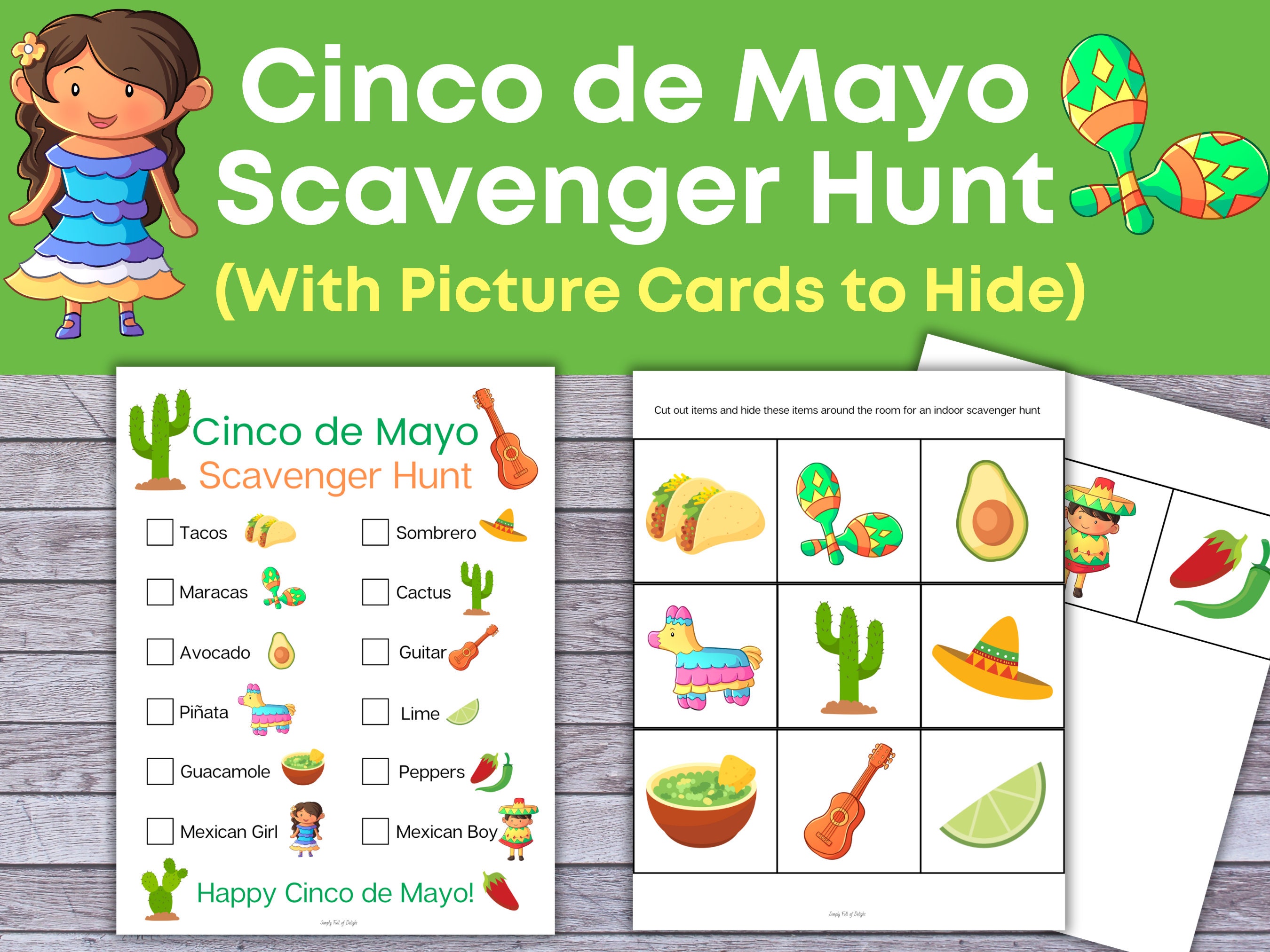 Cinco De Mayo Scavenger Hunt, Cinco De Mayo Treasure Hunt, Printable ...