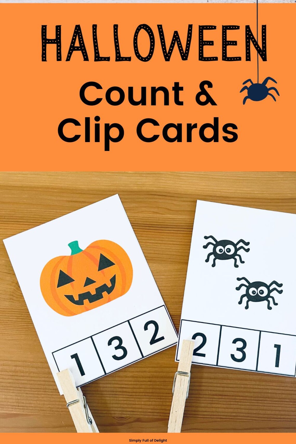 Halloween Count Clip Cards, Montessori Math Printable, Homeschooling ...