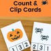 Halloween Count Clip Cards Montessori Math Printable - Etsy
