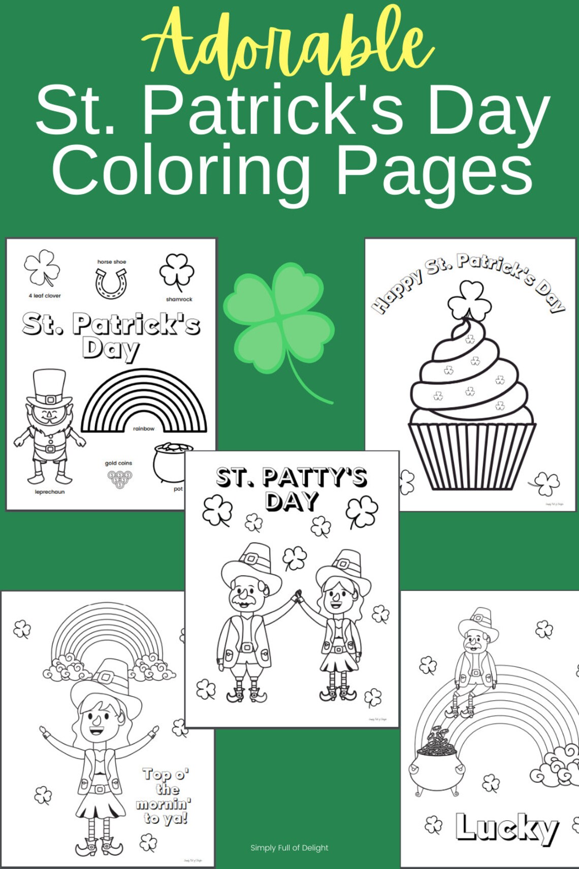 St. Patrick's Day Coloring Pages for Kids, St Patricks Coloring Sheets ...