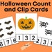 Halloween Count Clip Cards, Montessori Math Printable, Homeschooling ...