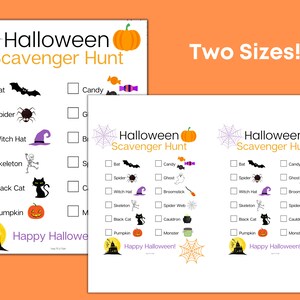 Halloween Scavenger Hunt, Fall Scavenger Hunt, Printable for Kids ...