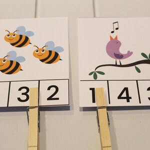 Spring Count Clip Cards, Montessori Math Printable, Homeschooling ...