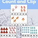 Winter Count Clip Cards, Montessori Math Printable, Homeschooling ...