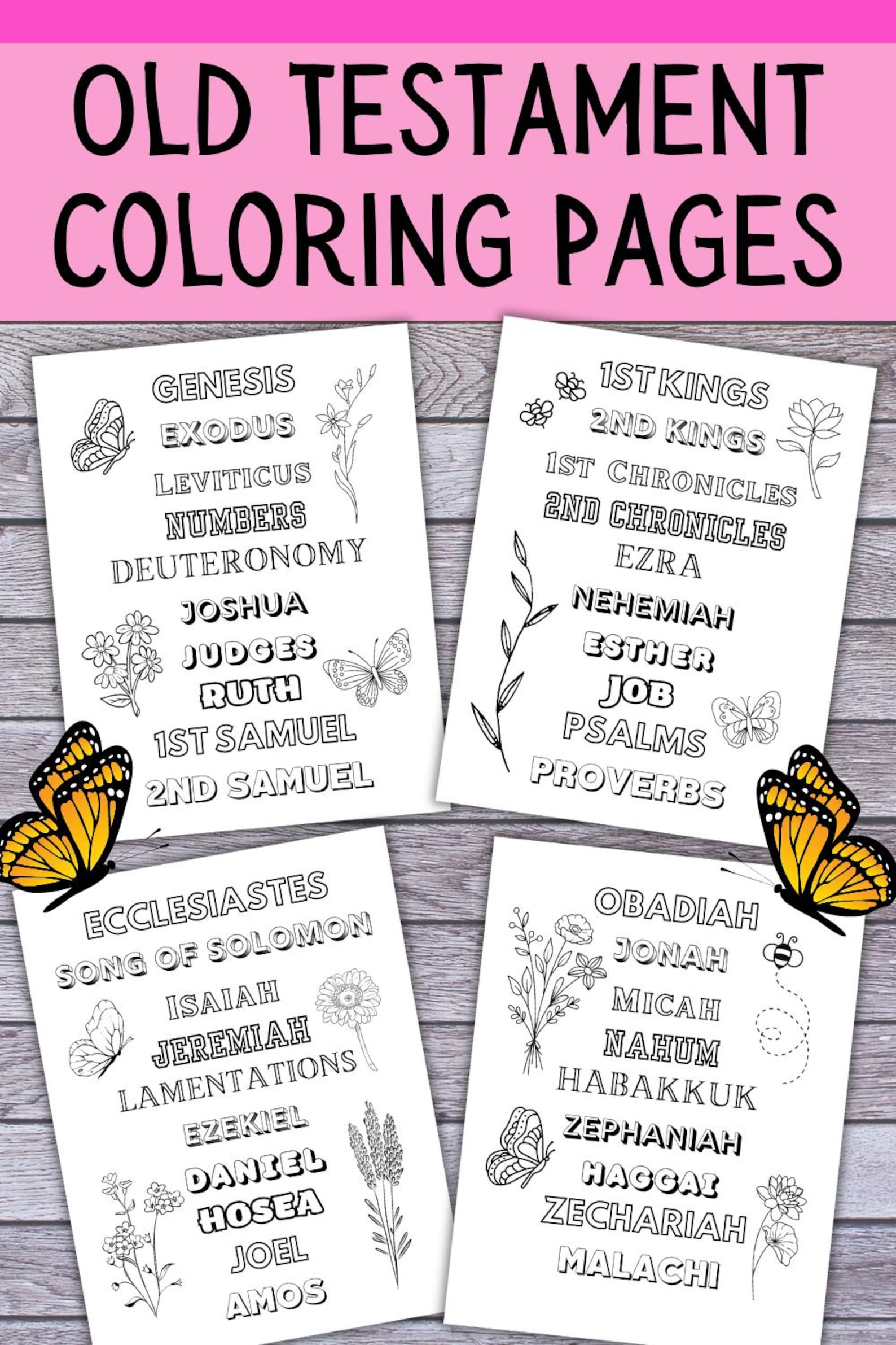 Books of the Bible Coloring Pages Printable, Christian Printable, Bible ...