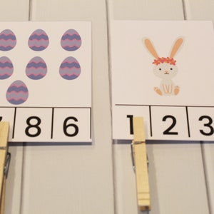 Easter Count Clip Cards, Montessori Math Printable, Homeschooling ...