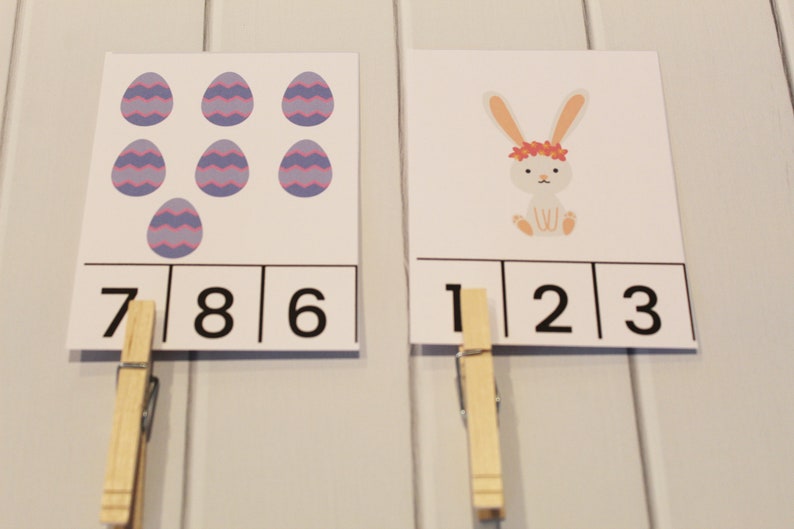 Easter Count Clip Cards, Montessori Math Printable, Homeschooling ...