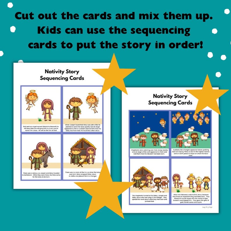 Nativity Bible Story, Birth of Jesus Activities and Games, Nativity ...