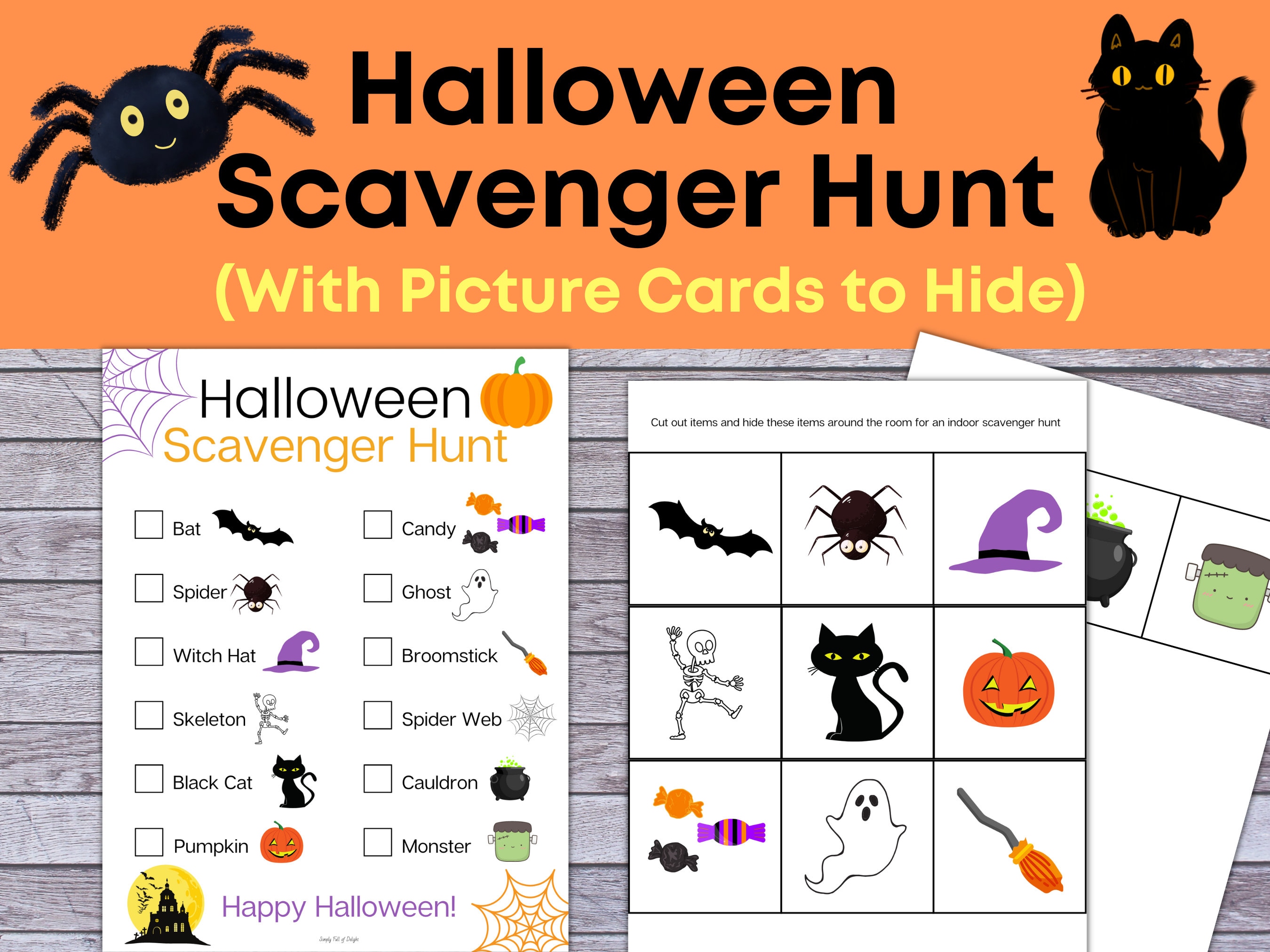 Halloween Scavenger Hunt, Fall Scavenger Hunt, Printable for Kids ...