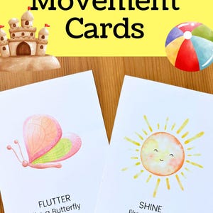 Summer Movement Cards for Kids, Preschool Gross Motor Activity ...
