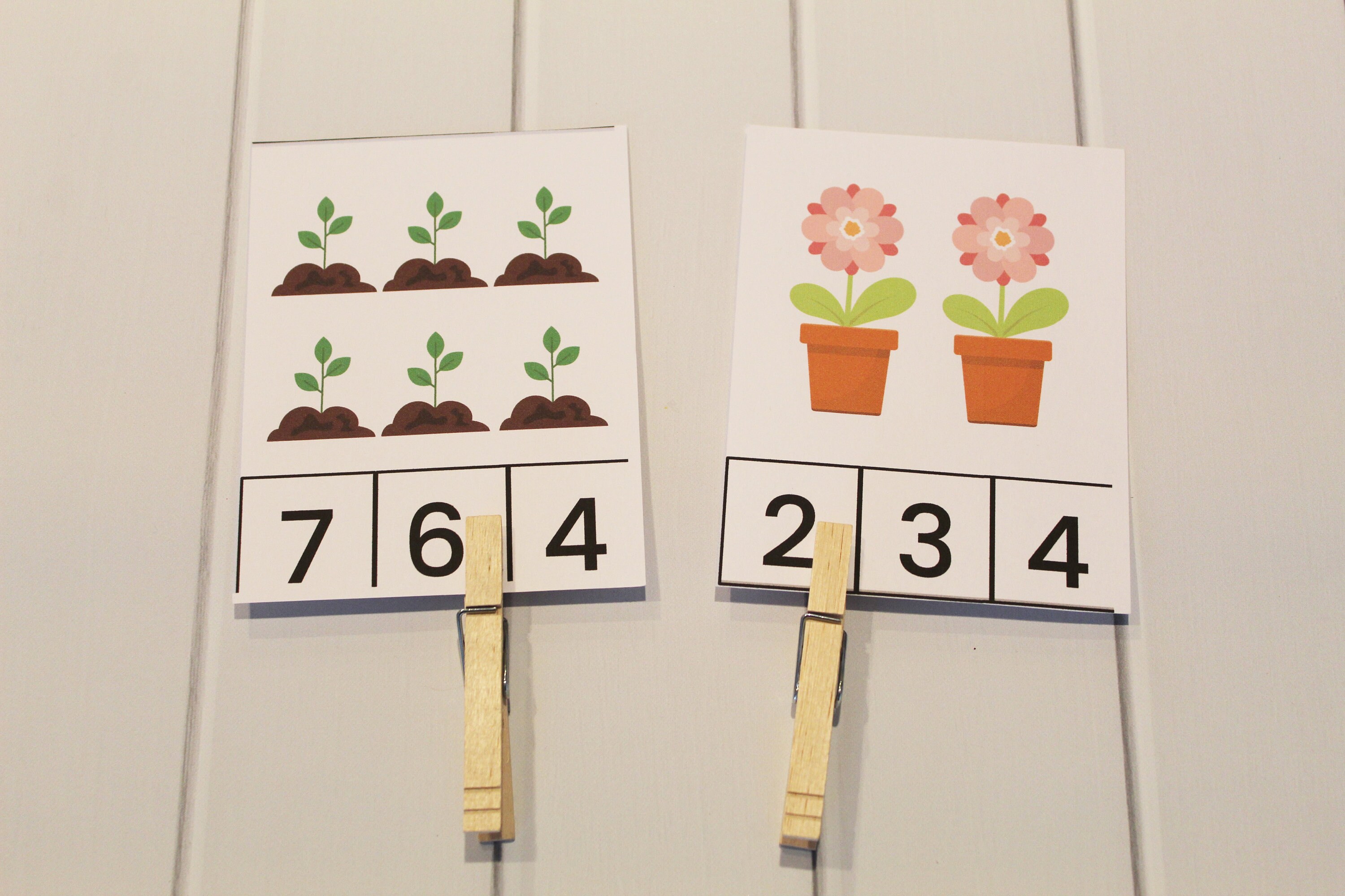 Spring Count Clip Cards, Montessori Math Printable, Homeschooling ...