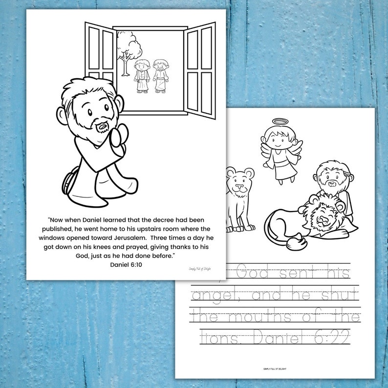 Daniel and the Lions Den Bible Story, Daniel and the Lions Den ...