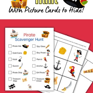 Pirate Scavenger Hunt, Pirate Treasure Hunt, Printable for Kids ...
