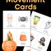 Halloween Movement Cards for Kids, Preschool Gross Motor Activity ...