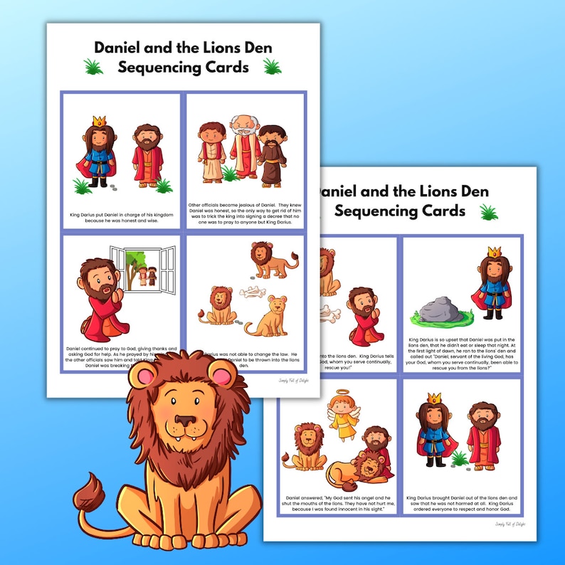 Daniel and the Lions Den Bible Story, Daniel and the Lions Den ...
