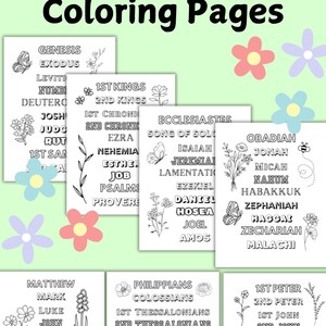 Books of the Bible Coloring Pages Printable, Christian Printable, Bible ...