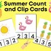 Summer Count Clip Cards, Montessori Math Printable, Homeschooling ...