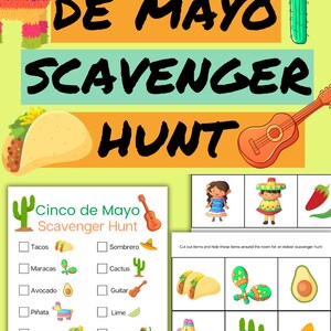 Cinco De Mayo Scavenger Hunt, Cinco De Mayo Treasure Hunt, Printable ...