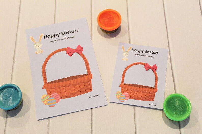 Printable Mini Easter Playdough Mats, Easter Printable for Kids ...