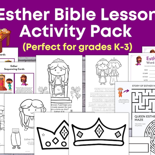 Queen Esther Sunday School Craft - Etsy