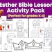 Queen Esther Bible Story, Queen Esther Activities and Games, Queen ...