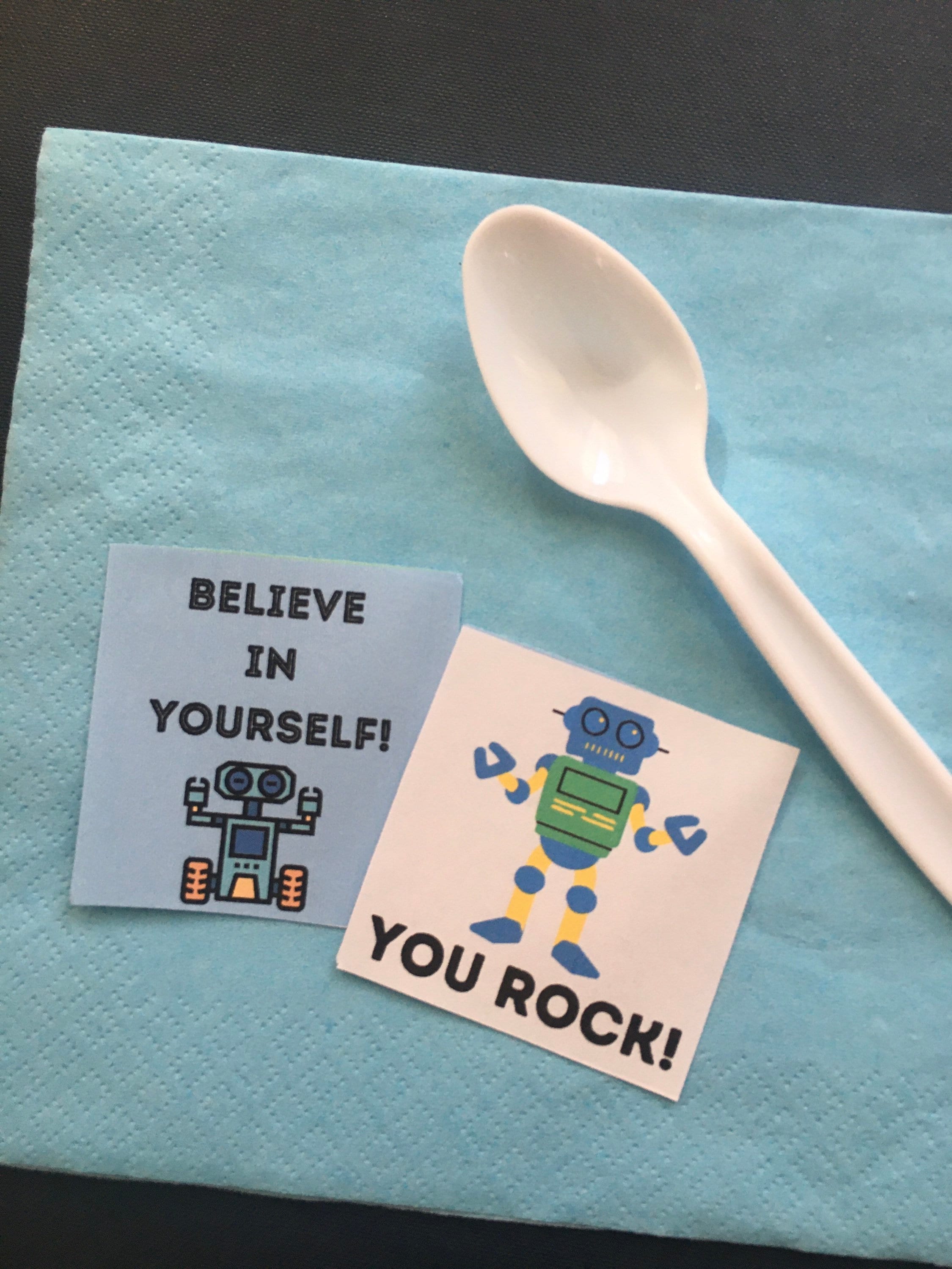 Robot Lunch Box Notes - 12 Robot Lunchbox Notes for Kids, Funny Robot ...