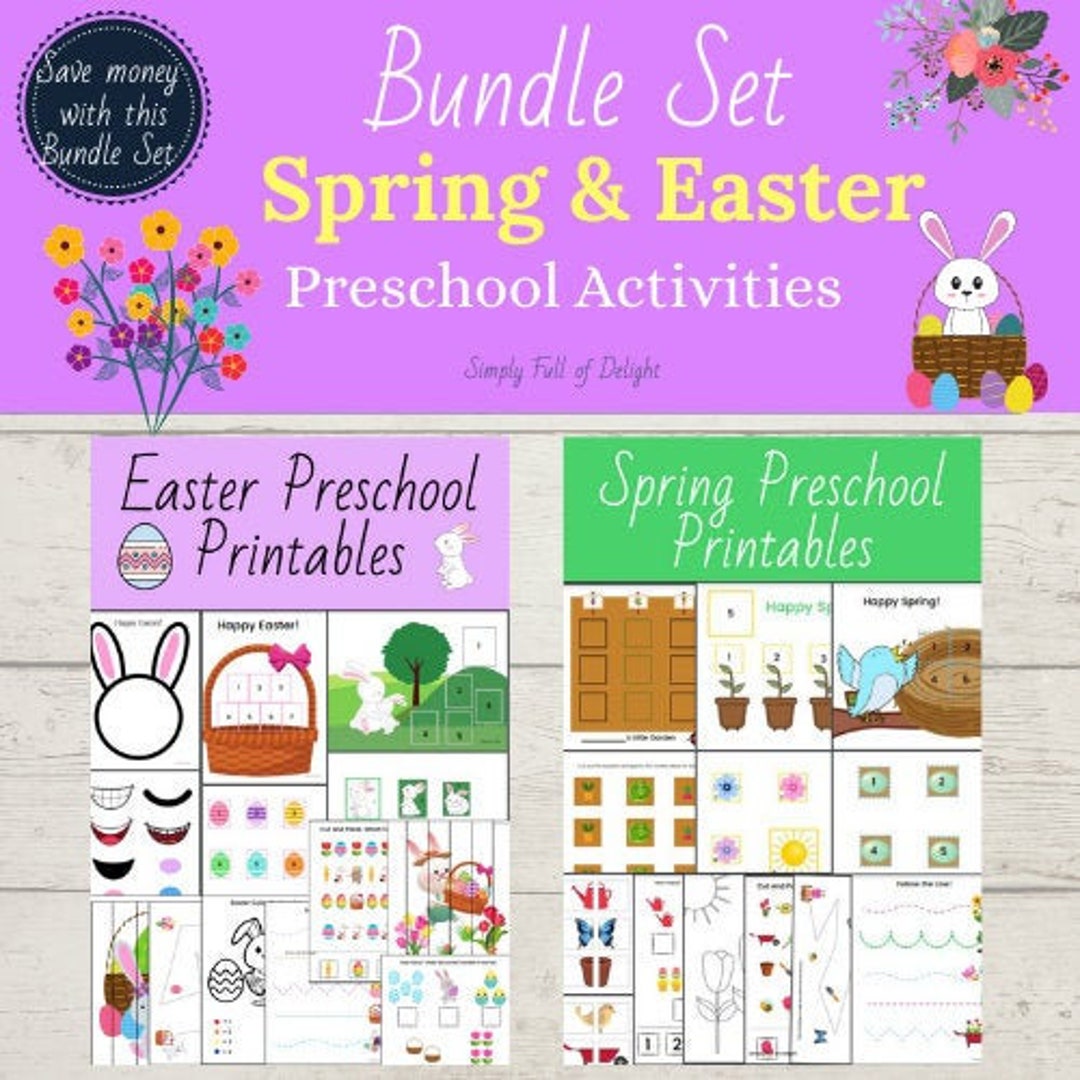 BUNDLE Set! Spring and Easter Preschool Activities, Spring Preschool ...