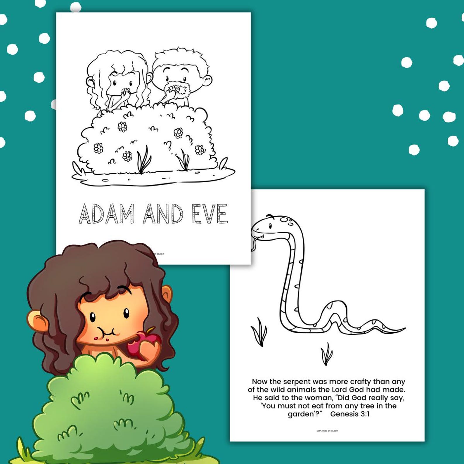 Adam & Eve Bible Story, Adam and Eve Activities, Adam and Eve Craft ...