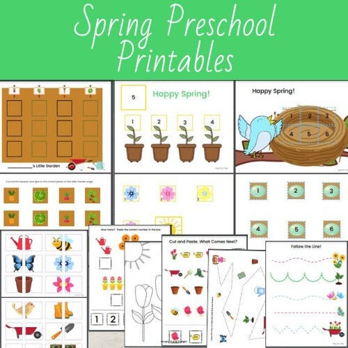 BUNDLE Set Spring and Easter Preschool Activities, Spring Preschool ...